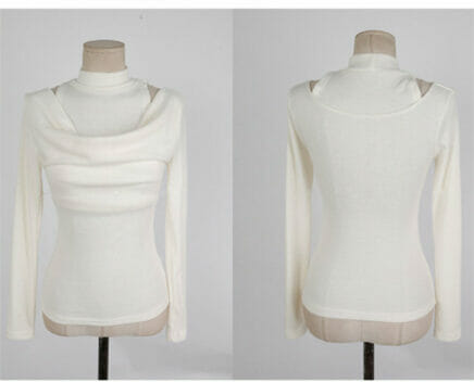 Grace Lady Heaps Collar Knitting Tops With Slim Midi Skirt • Seoulinspired