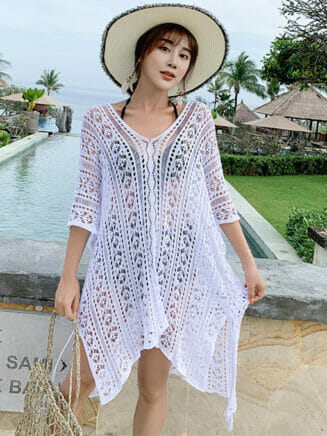 Korea Hollow Out Lace Loosen Bikini Dress • Seoulinspired